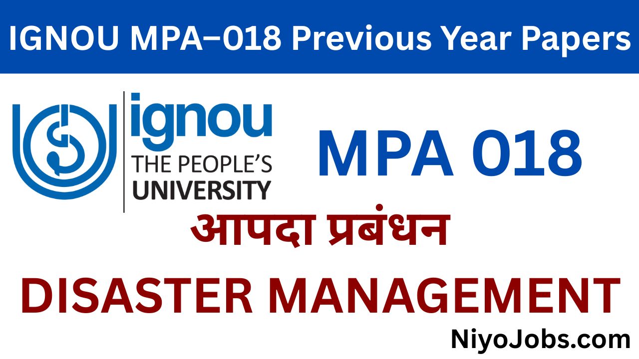 IGNOU MPA 018 Previous Year Question Papers